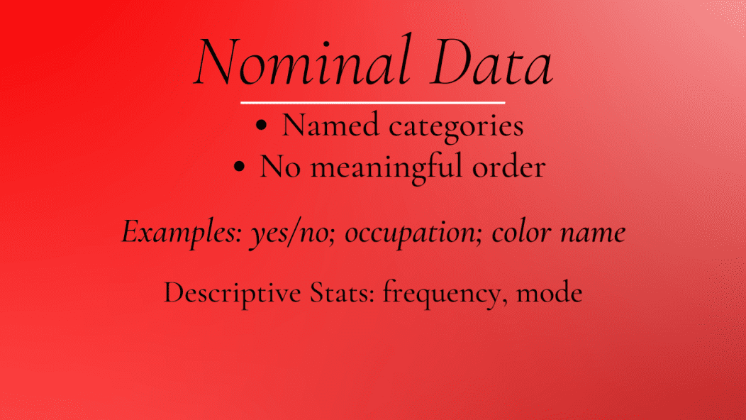 Scales of Measurement or Types of Data | Psych Exam Review